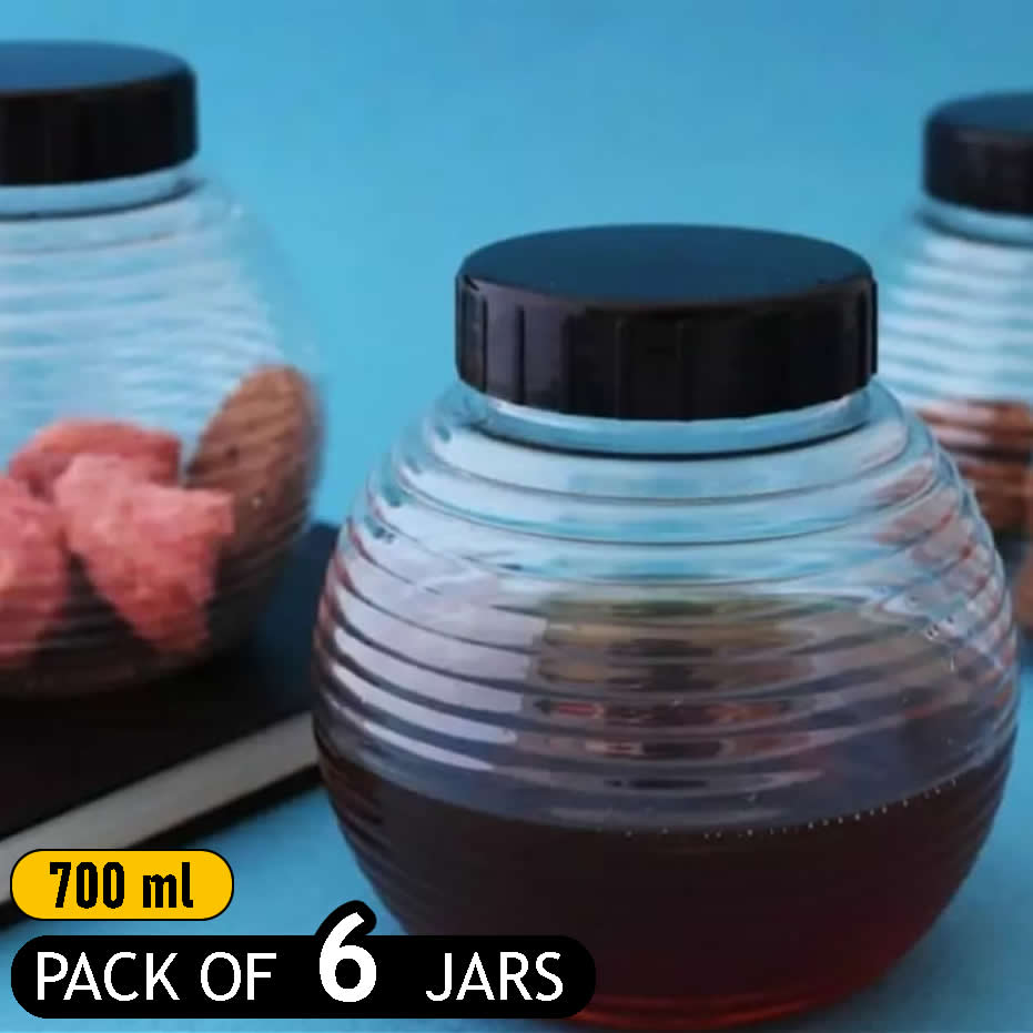 Buy Pack of 6 - Ball Design Jars 700 ml - Plastic at Sale Price | jars.pk