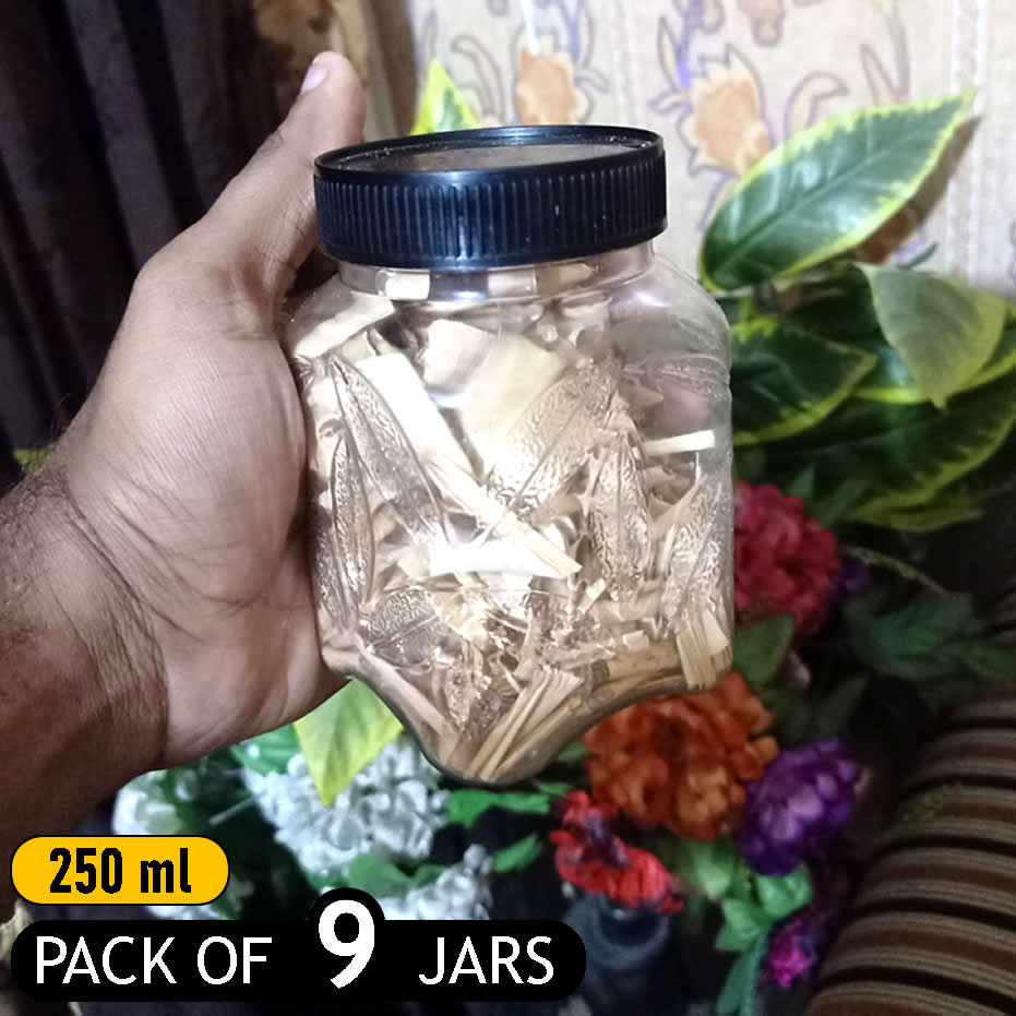 Buy Pack of 9 - Slim Leaf Jars 250ml at Sale Price | jars.pk